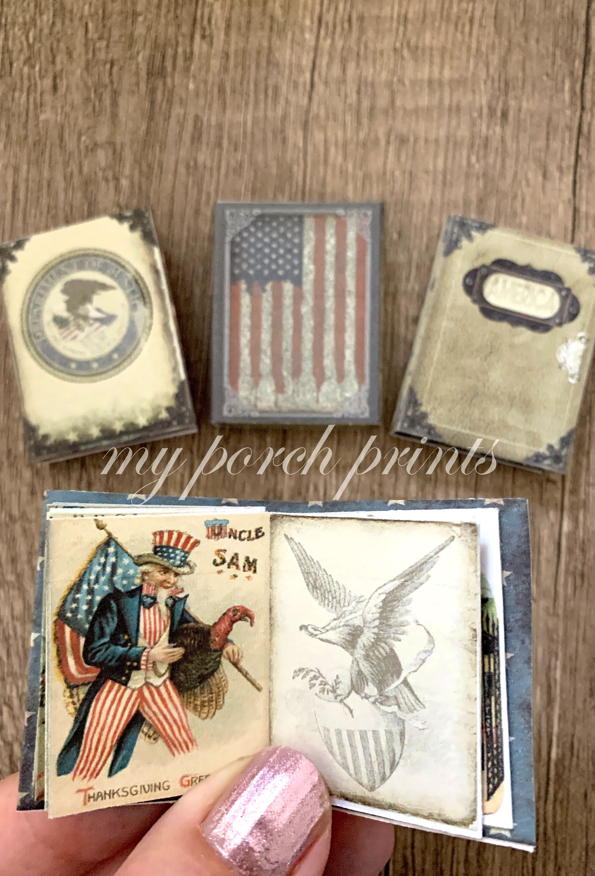 Mini Book Patriotic America Junk Journal Usa,4th of July Independence ...