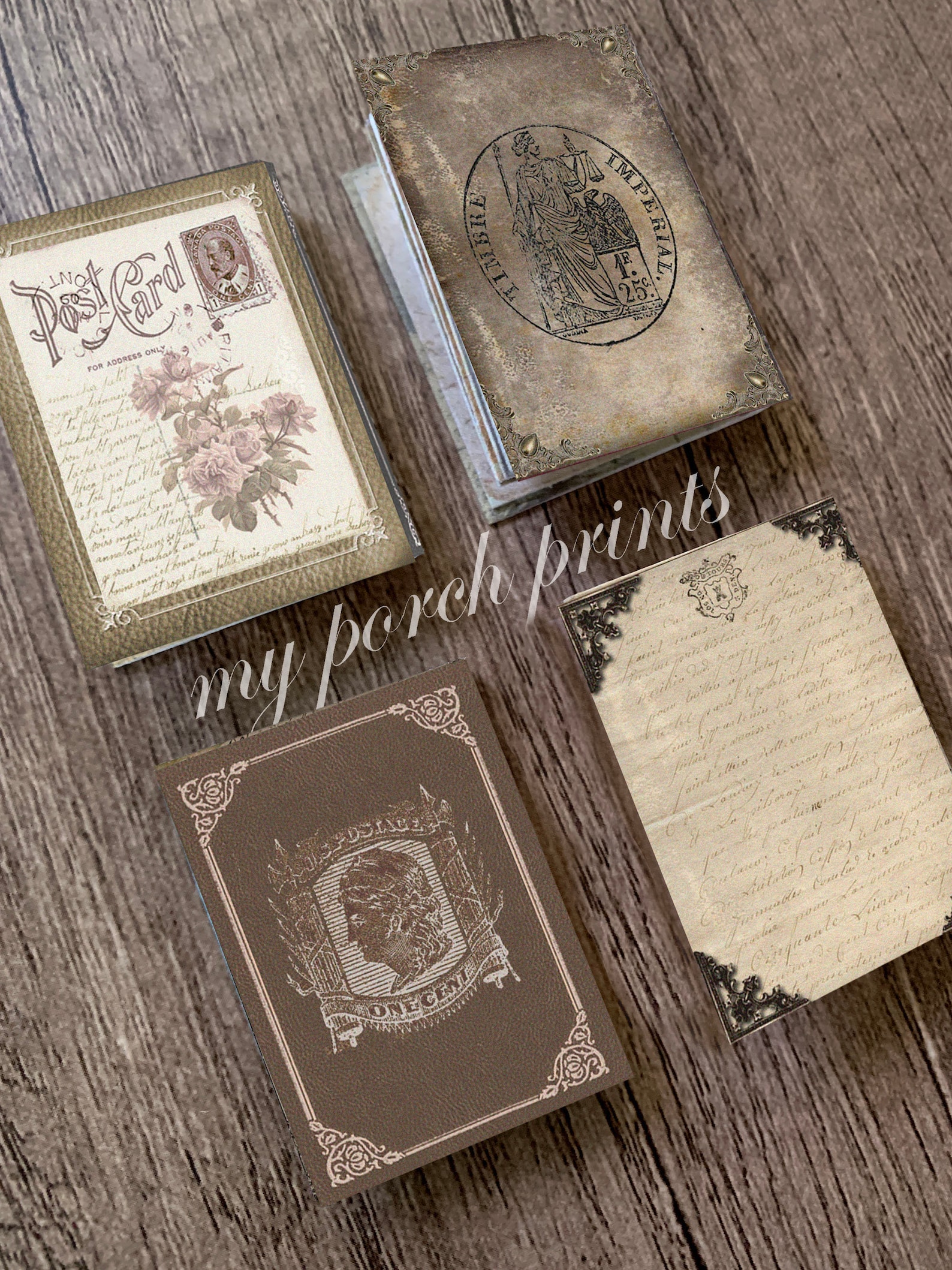 Mini Book, Postcard, Letter, Junk Journal, Craft Kit, Ephemera ...