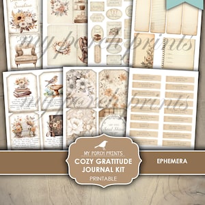 Cozy Gratitude Junk Journal Kit, Grateful, Planner, Thanksgiving ...