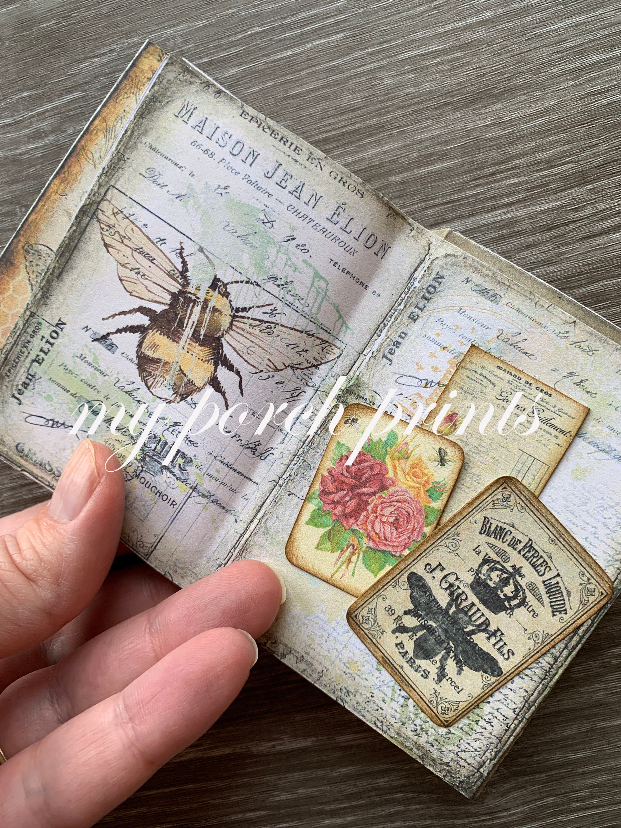 Busy Bee Pocket Sized Junk Journal Kit, Bee, Beekeeper's No-sew Size ...
