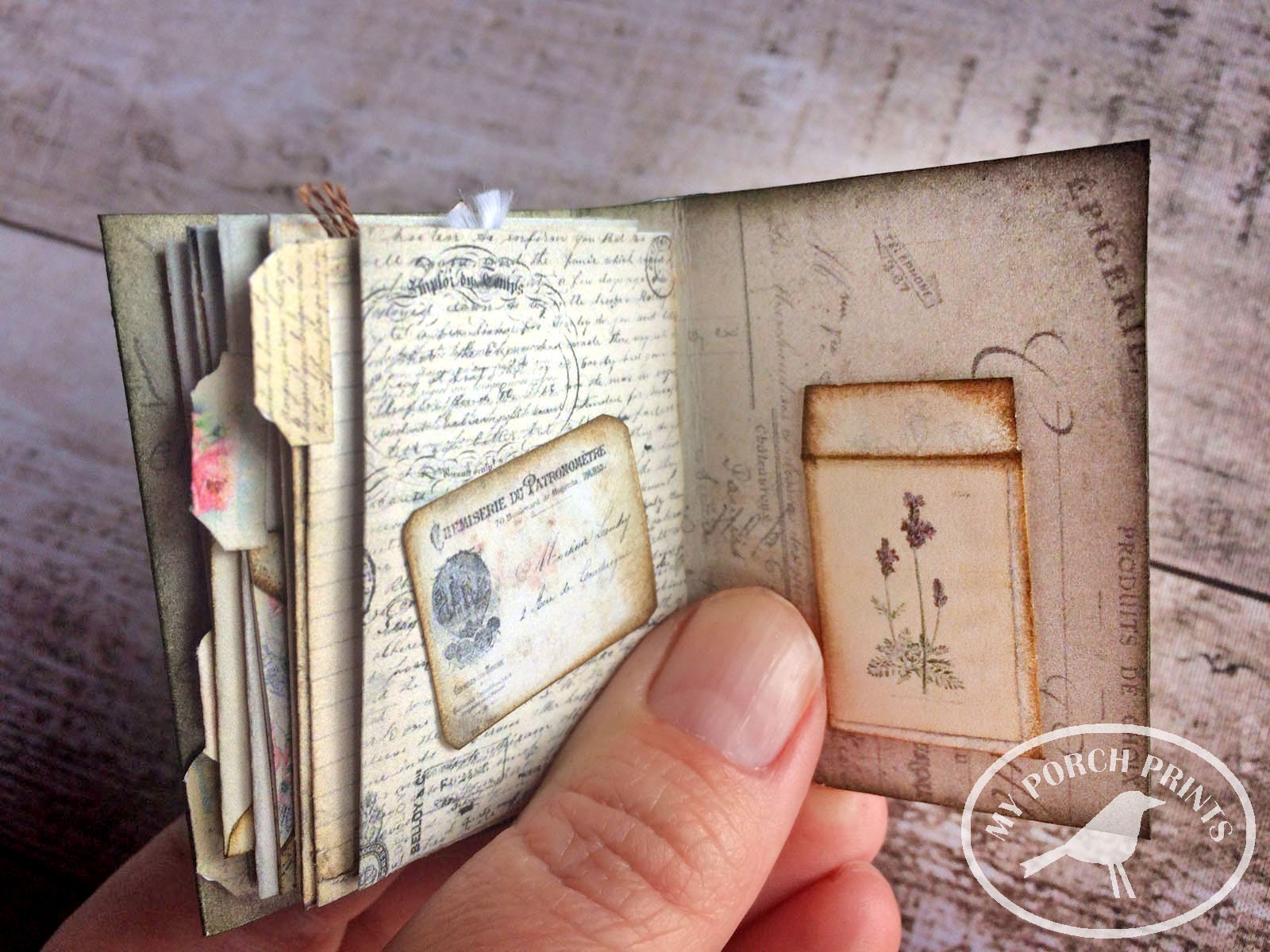 Mini Junk Journal Ephemera Printable Vintage Craft Kit | Etsy