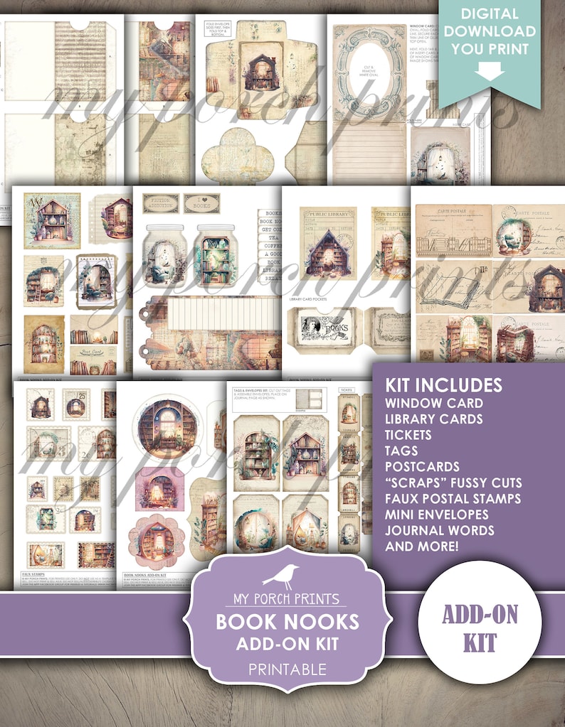 Junk Journal, Book Nooks, Add On, Kit, Nook, Library, Book Lover ...