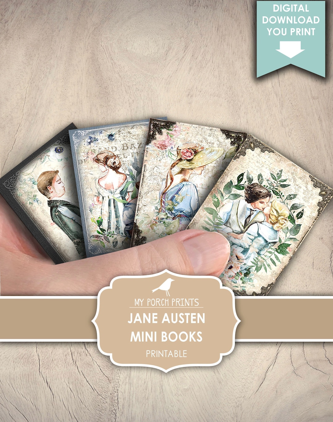 Mini Books, Jane Austen, Shabby, Junk Journal, Victorian, Miniature ...