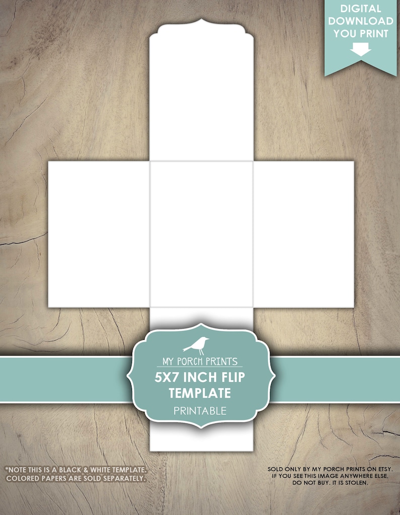 5x7 Inch Flip Template, Junk Journal, Kit, Black and White, Folder ...