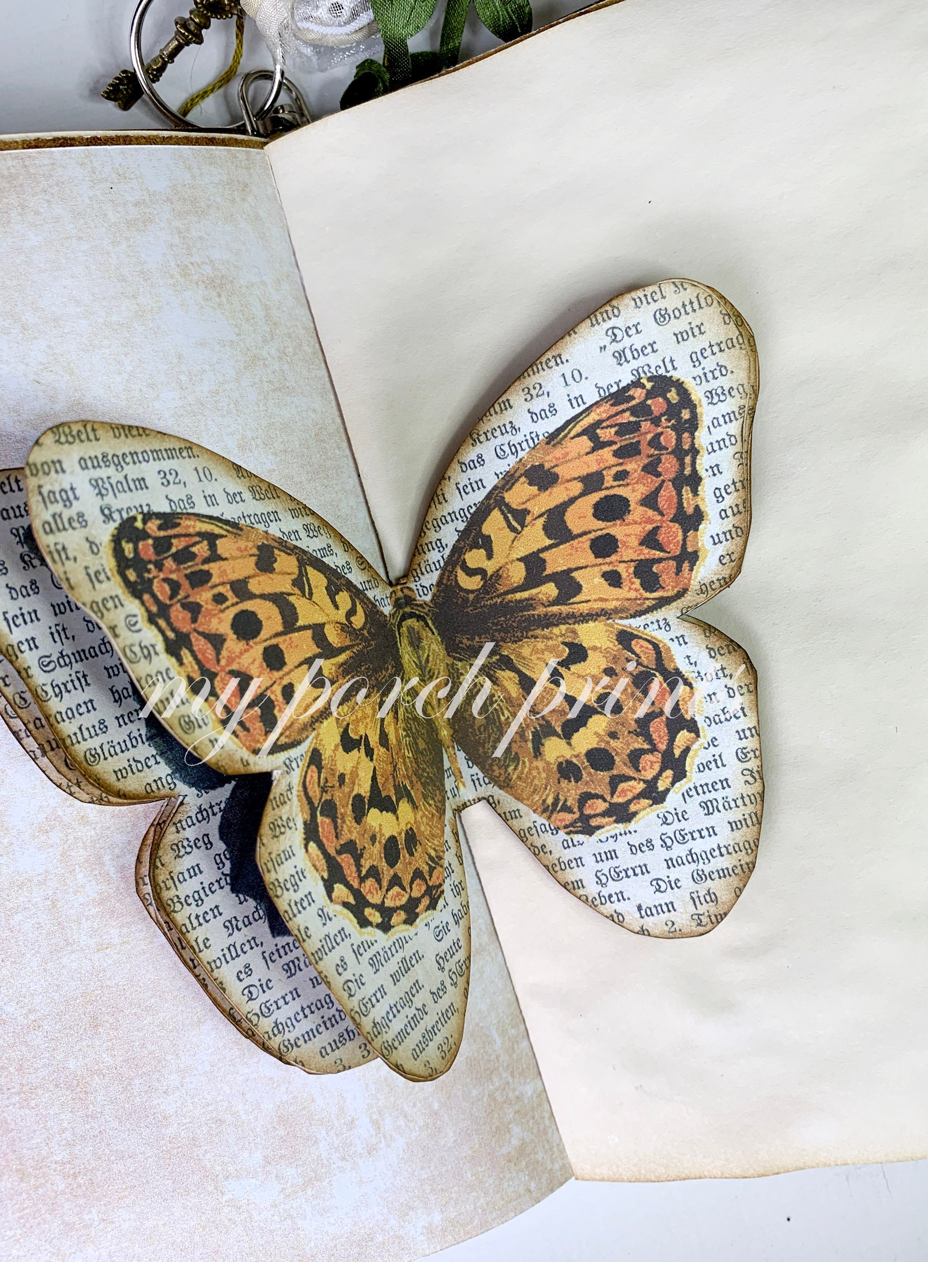 Junk Journal, Insert, 3D, Butterfly, Craft Kit, Book Page, Dimensional ...