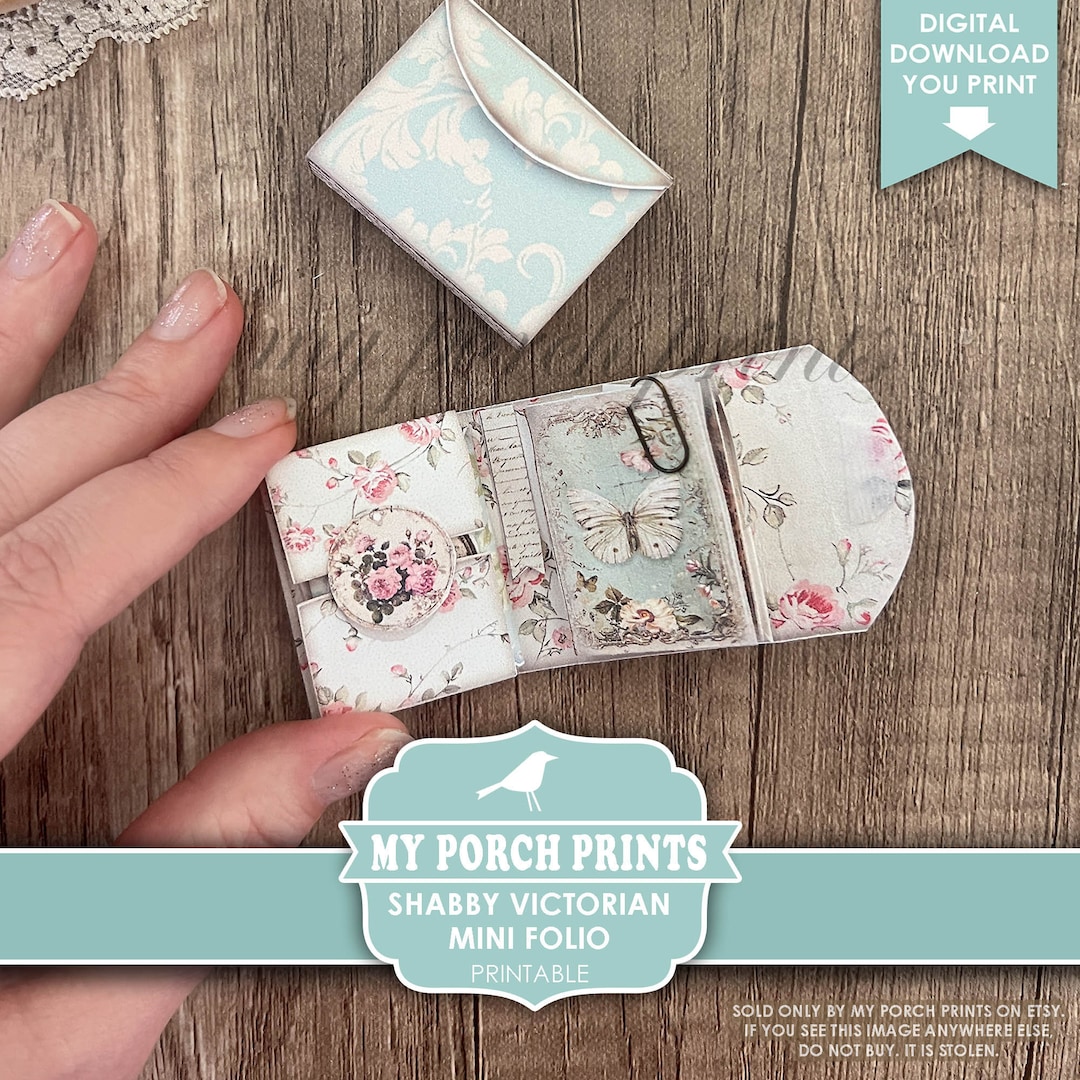 Shabby Victorian Mini Folio, Mini Album, Craft, Junk Journal, Kit, My ...
