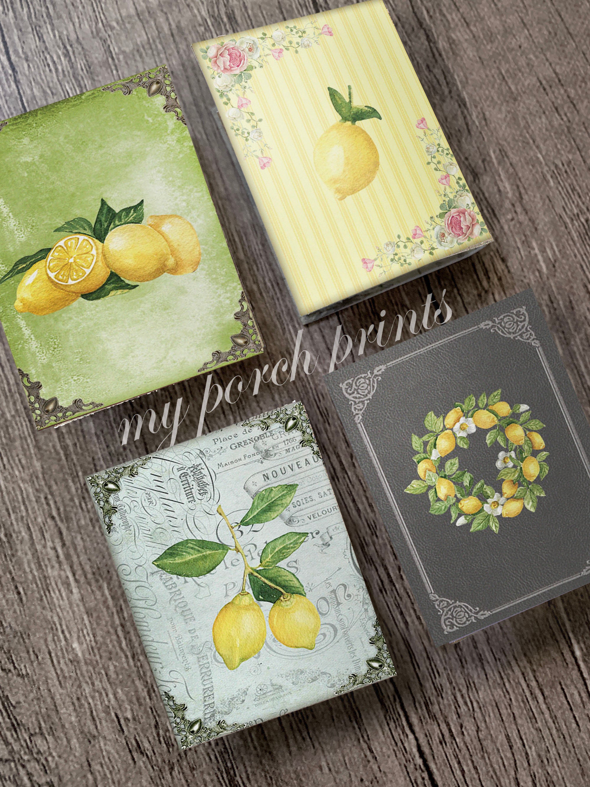 Mini Books, Lemons, Junk Journal, Yellow, Fruit, Lemon Journal, Summer ...