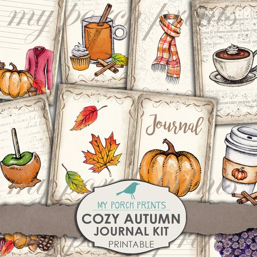 Printable Autumn Tags Junk Journal Ephemera Digital - Etsy