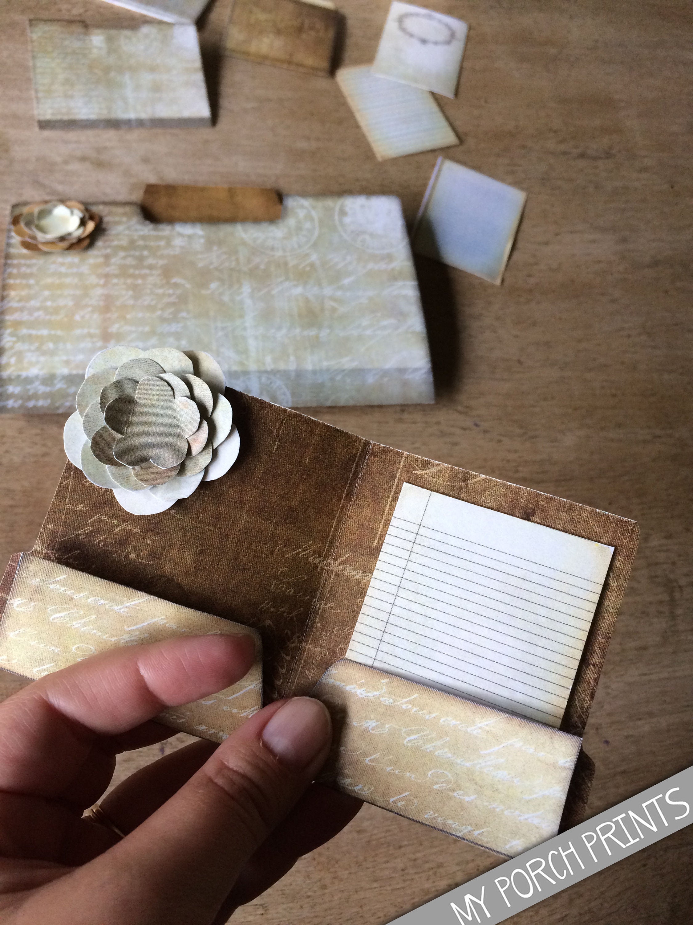 Mini File Folders Scrapbook Kit Junk Journal Kit Notecards - Etsy