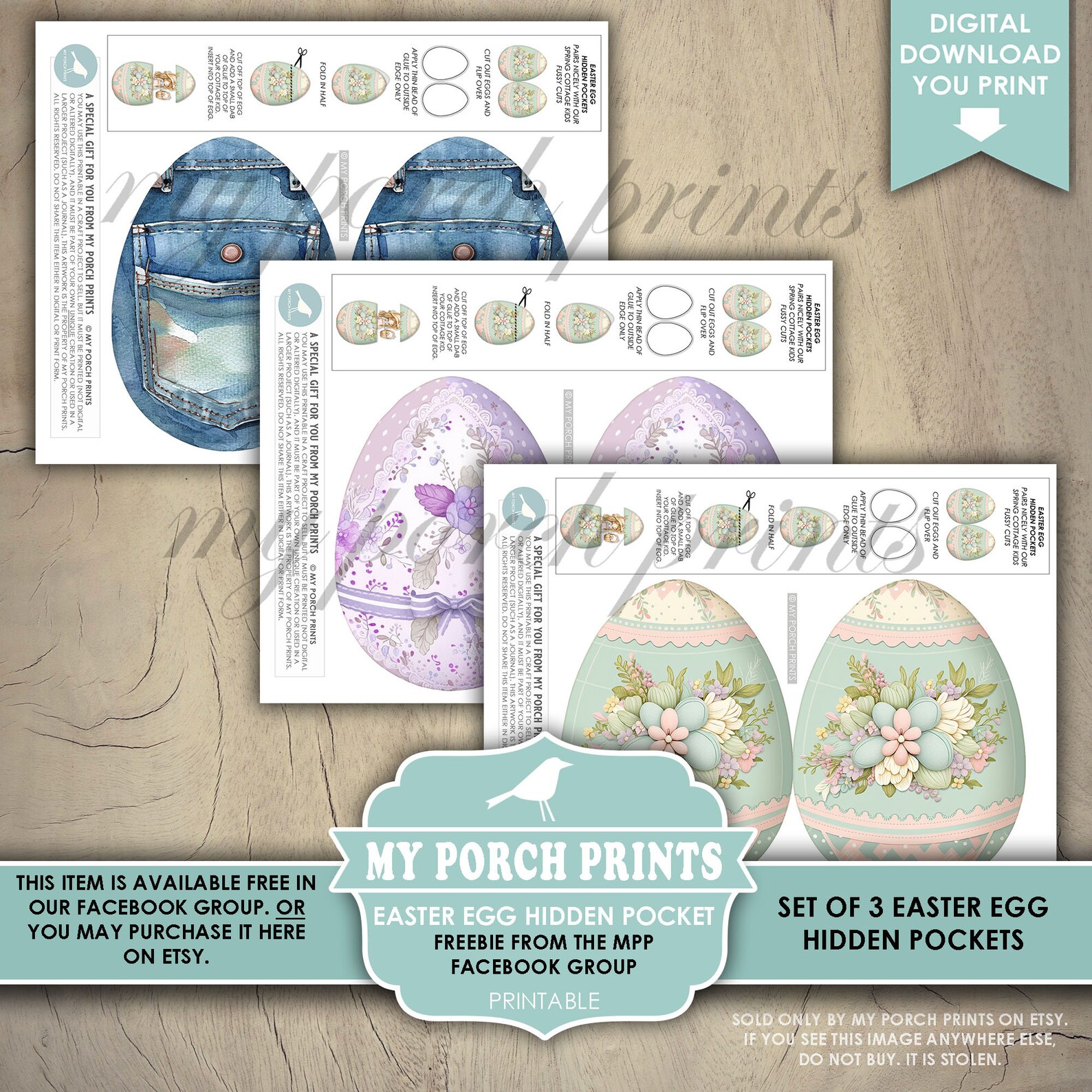 Easter Egg Hidden Pocket Freebie, Junk Journal, Secret, Basket ...