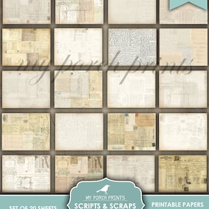 Junk Journal, Papers, Scripts and Scraps, Script, Neutral, Masculine ...