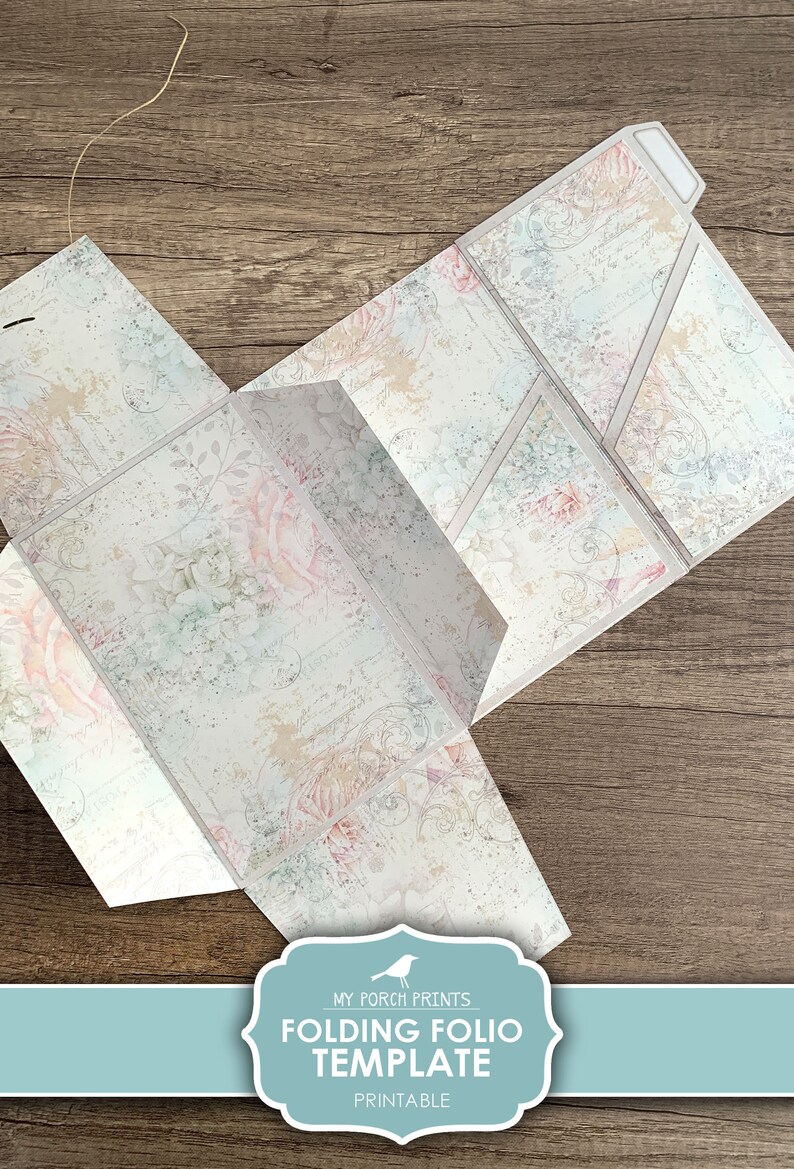 Folding Folio Template Junk Journal Vintage Pocket Folder - Etsy Australia