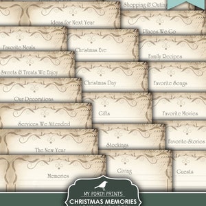 Christmas Memories Junk Journal Pages, Neutral, Planner, Memory ...