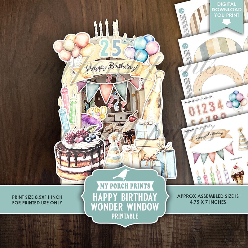 Printable Tunnel Card - Etsy UK