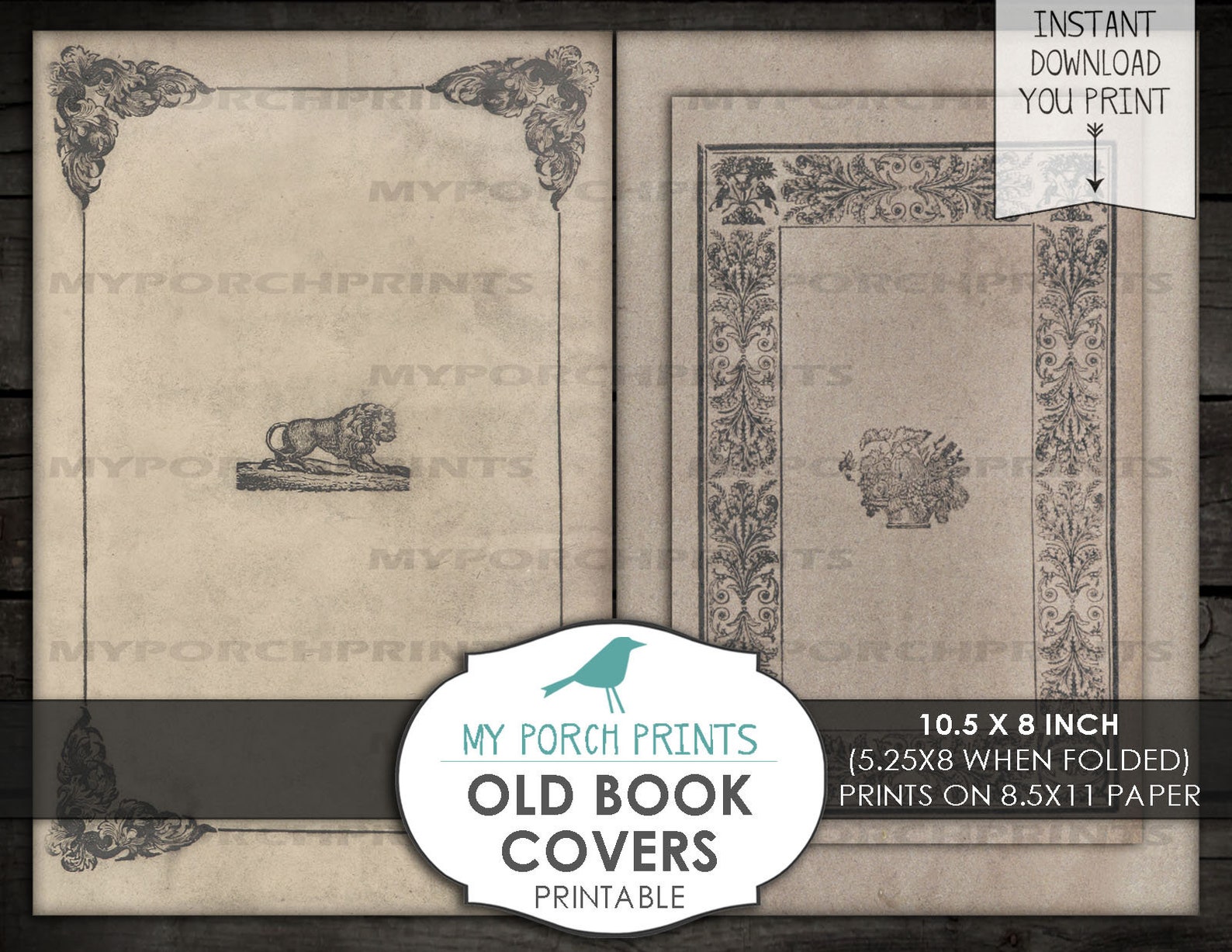 Old Book Covers Journal Page Vintage Junk Journal - Etsy