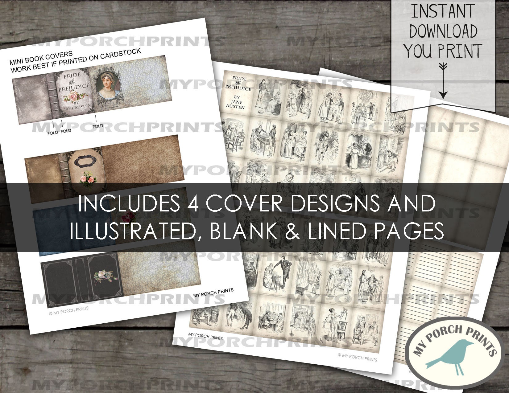 Jane Austen Mini Books Pride and Prejudice Miniature Junk - Etsy