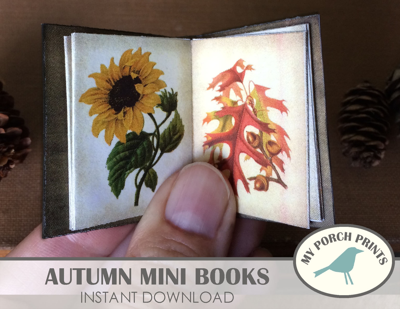Autumn Mini Books Fall Mini Album Necklace Scrapbook - Etsy
