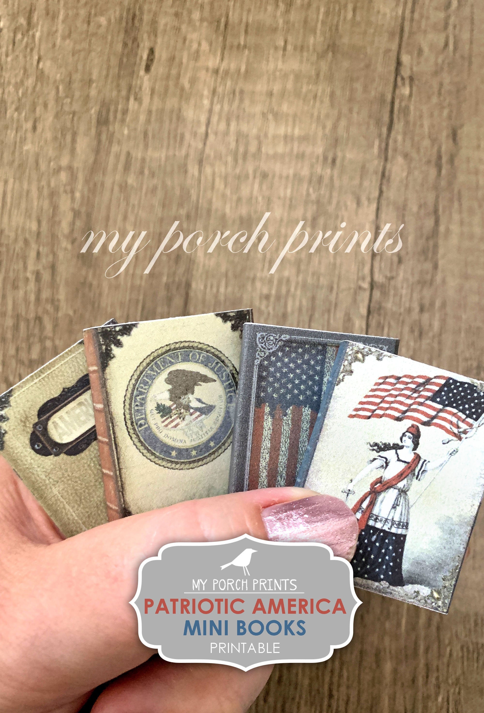 Mini Book Patriotic America Junk Journal Usa,4th of July Independence ...