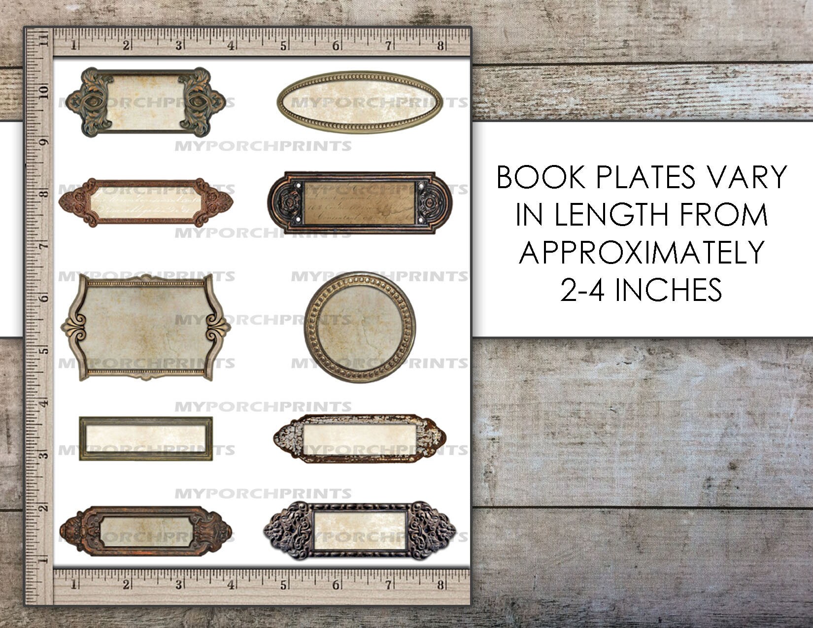 Faux Book Plates Label Holders Junk Journal Cover Metal - Etsy