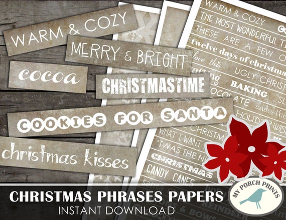Christmas Phrases And Words
