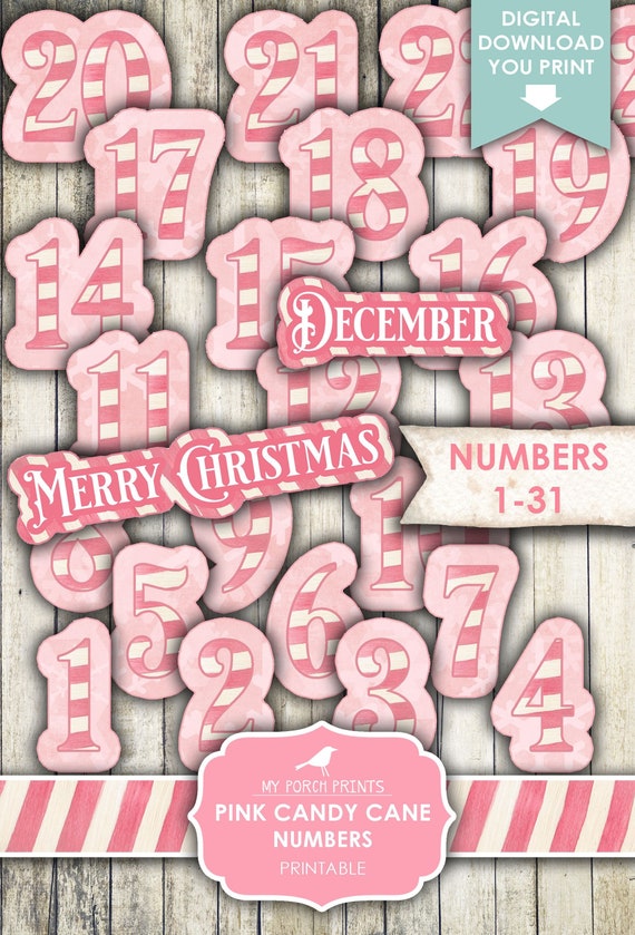 Clip Art & Image Files Craft Supplies & Tools Pink Candy Canes Digital ...