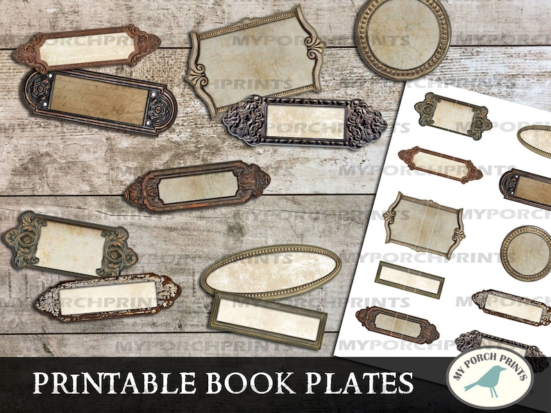 Faux Book Plates Label Holders Junk Journal Cover Metal - Etsy