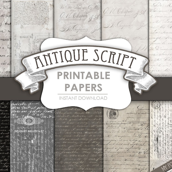 French Script Paper - Etsy