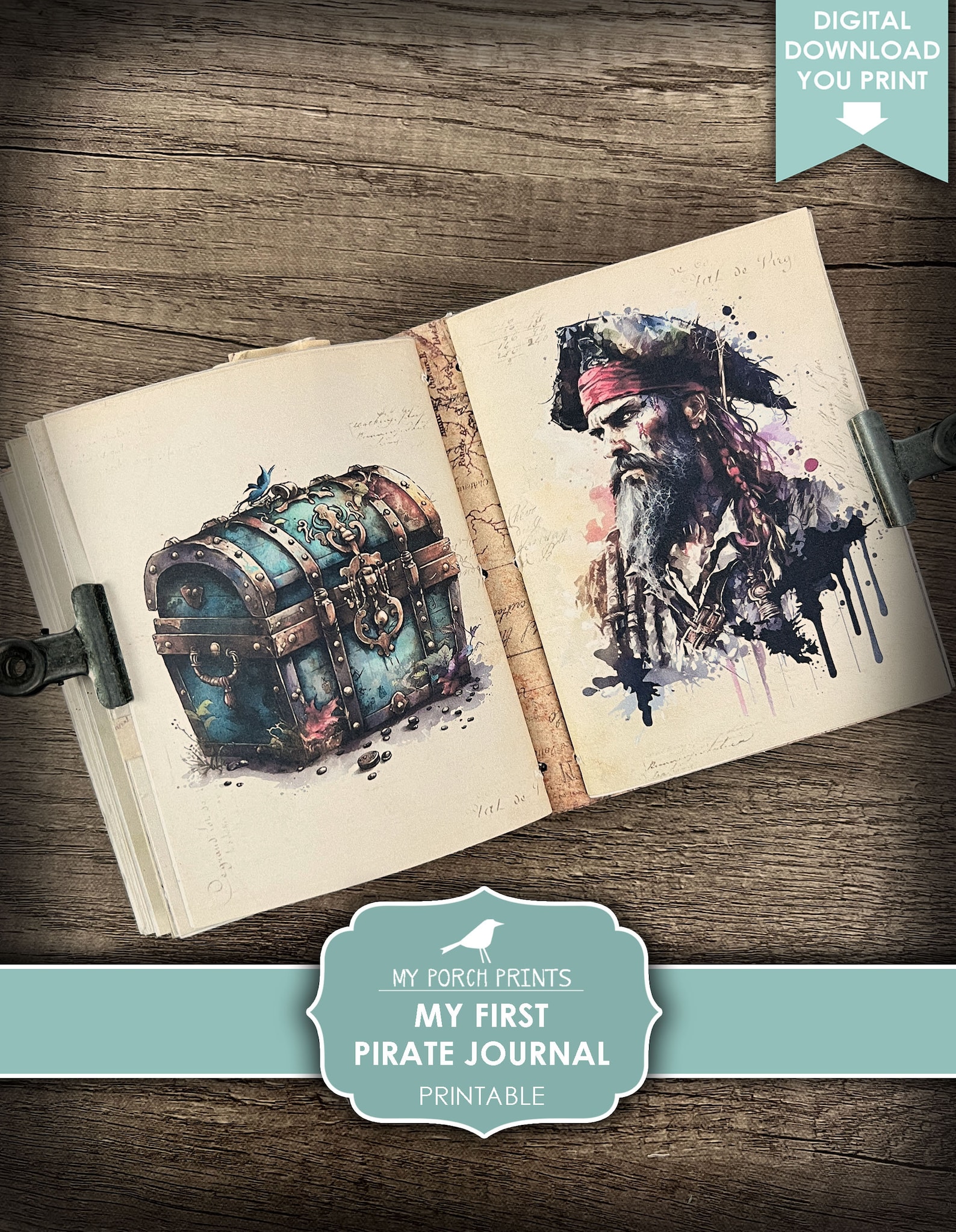 My First Pirate Junk Journal Beginner's Kit Kids Boys Children Guy Book ...
