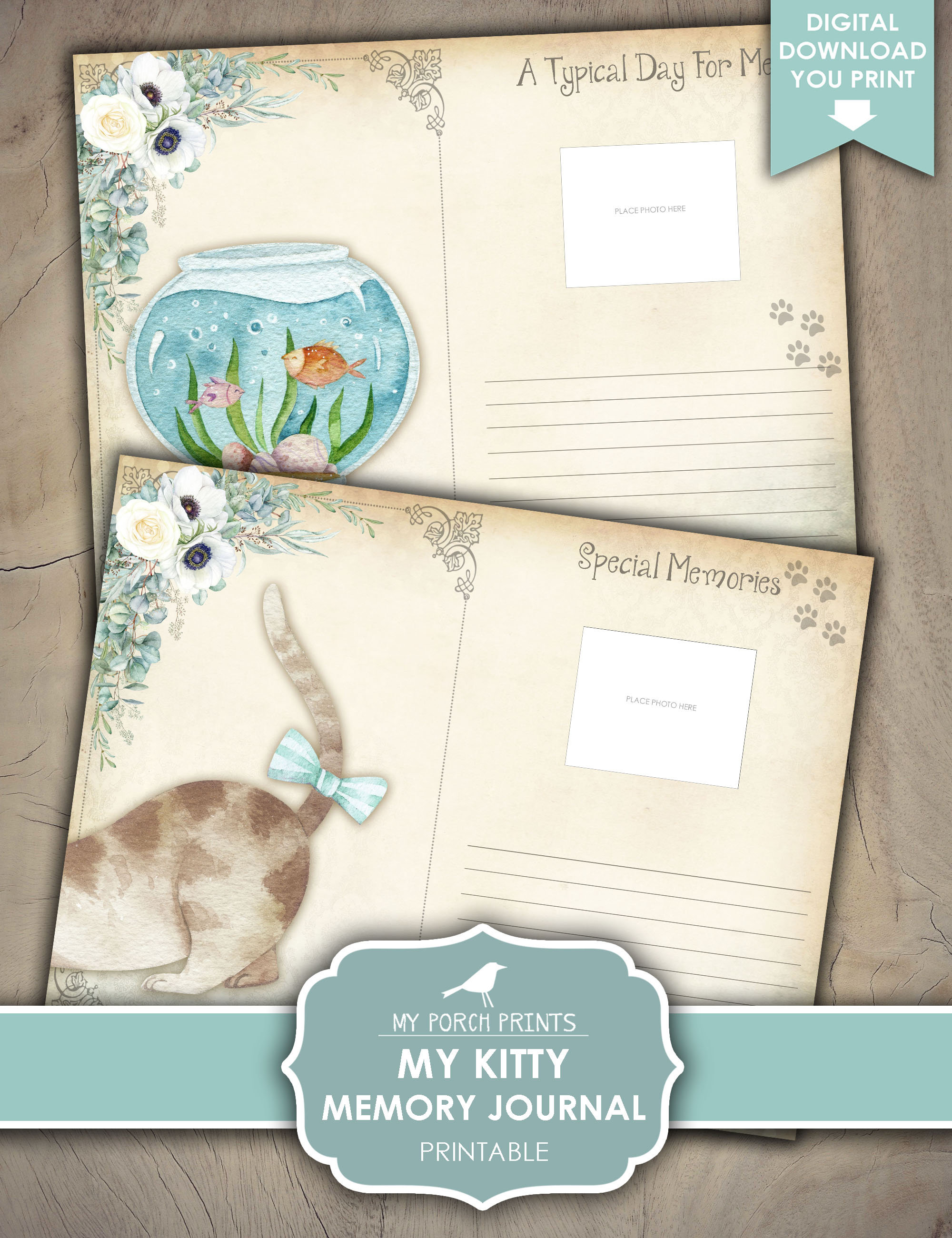 Junk Journal, Cat, Memory, Pet, My Kitty, Grief, Loss, Memorial, Kitten ...