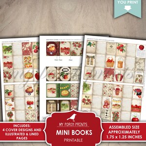 Mini Books, Junk Journal, Apple, Picking, Fall, Apples, Red, Orchard ...