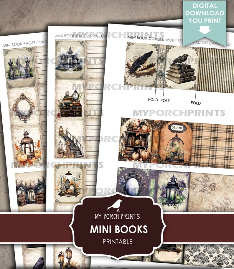 Mini Books, Autumn, Academia, Miniature, Fall, Book, Gothic, Dark ...