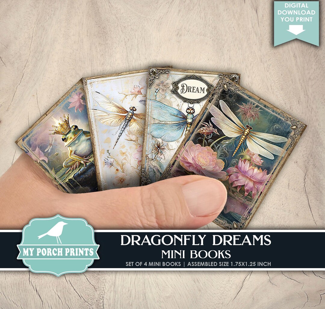 Dragonfly Dreams Mini Books, Junk Journal, Miniature, Forest, Fantasy ...