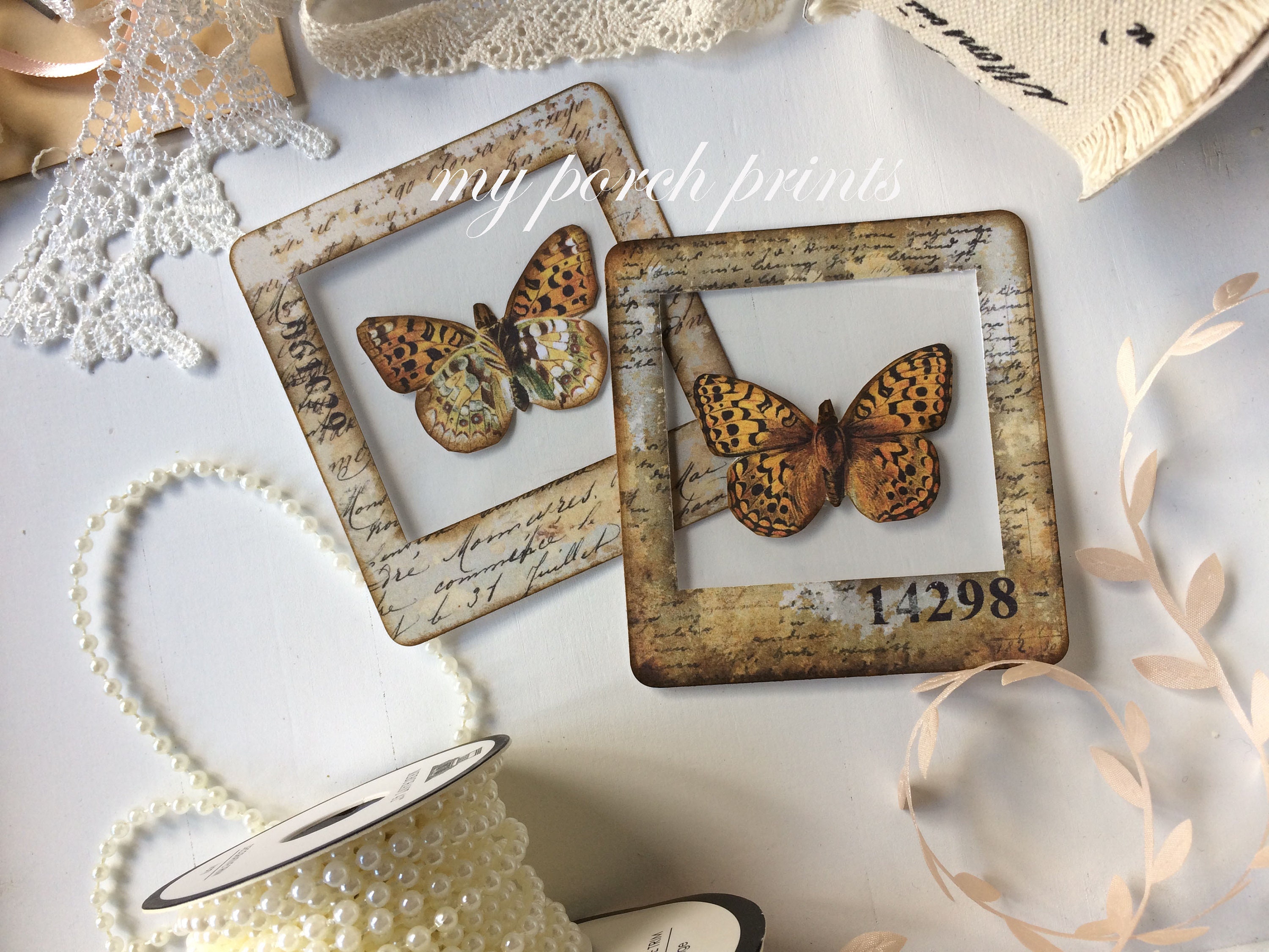 Butterfly Specimen Cards, ATC, Junk Journal, Craft Kit, Printable ...