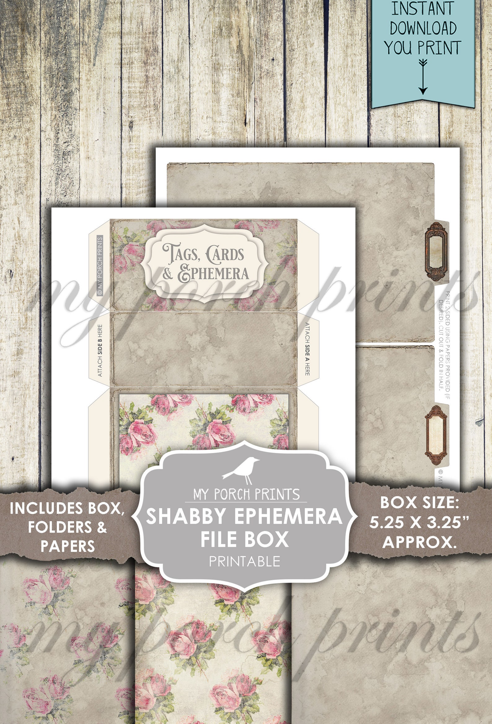 Ephemera, Box, Shabby Chic, Junk Journal, Pastel, Storage, My Porch ...