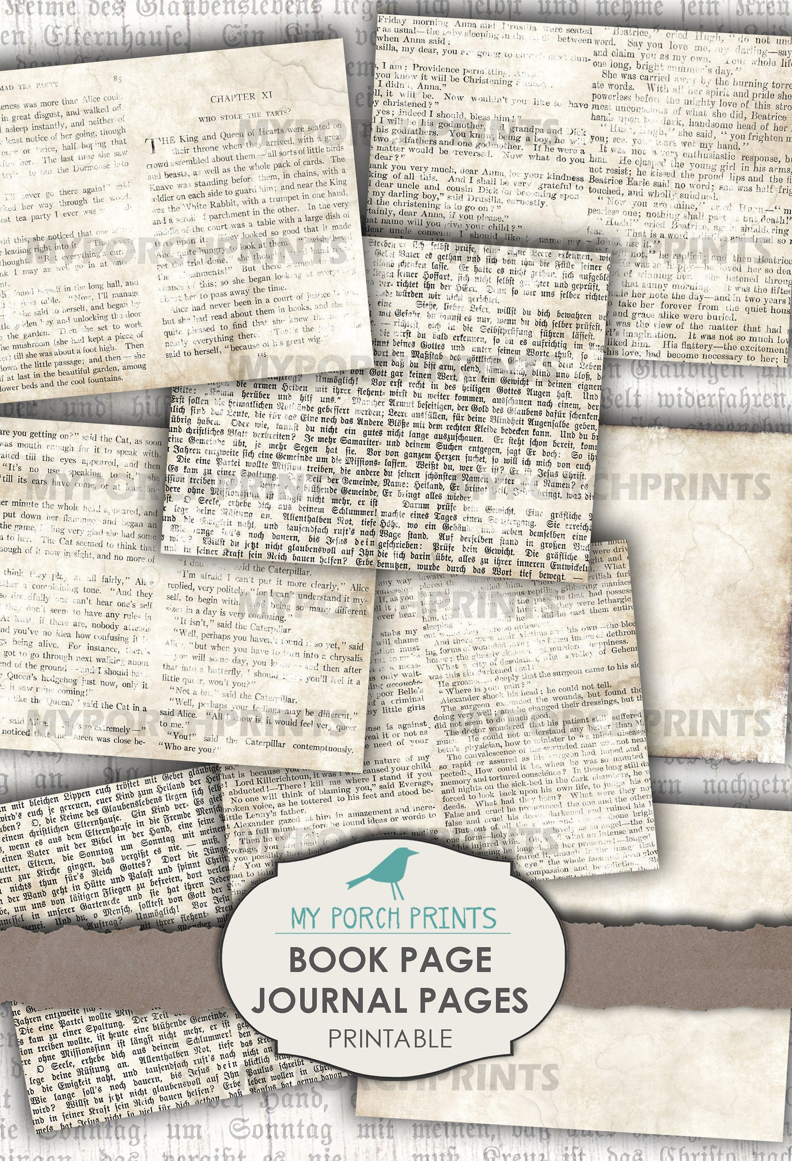 Junk Journal Book Pages Journal Pages Printable Paper - Etsy