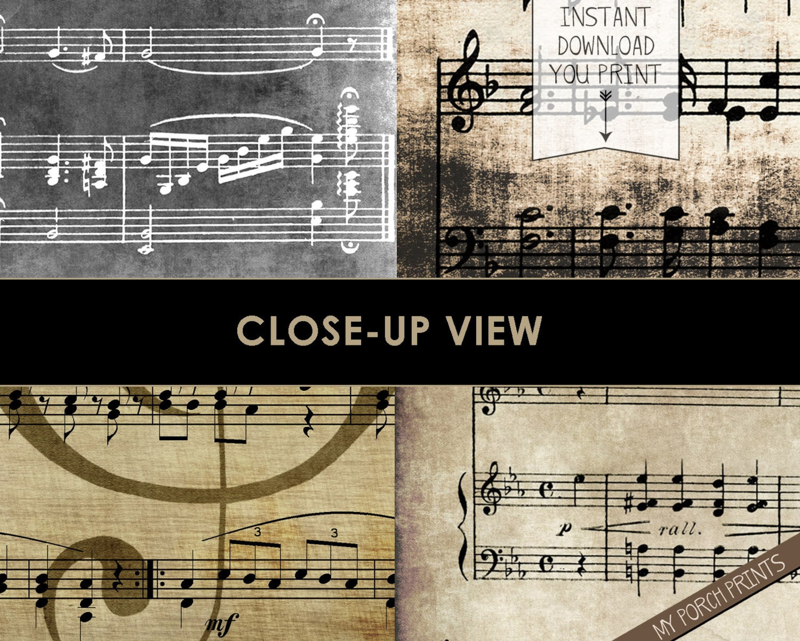 Old Sheet Music, Printable Paper, Junk Journal, 8.5 X 11, Neutral ...