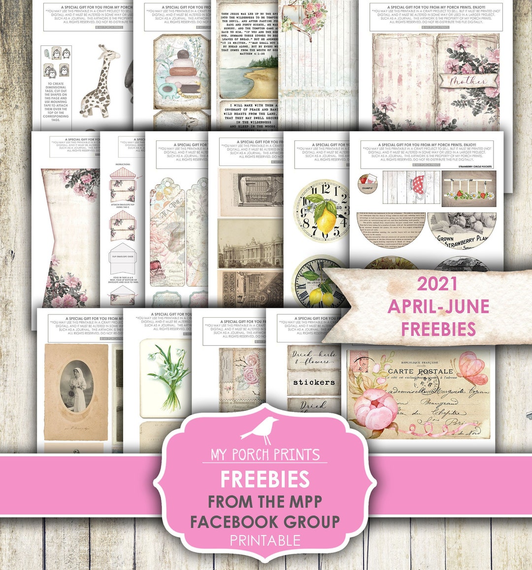 Junk Journal, Freebies, From, 2021, April-june, Facebook Group ...