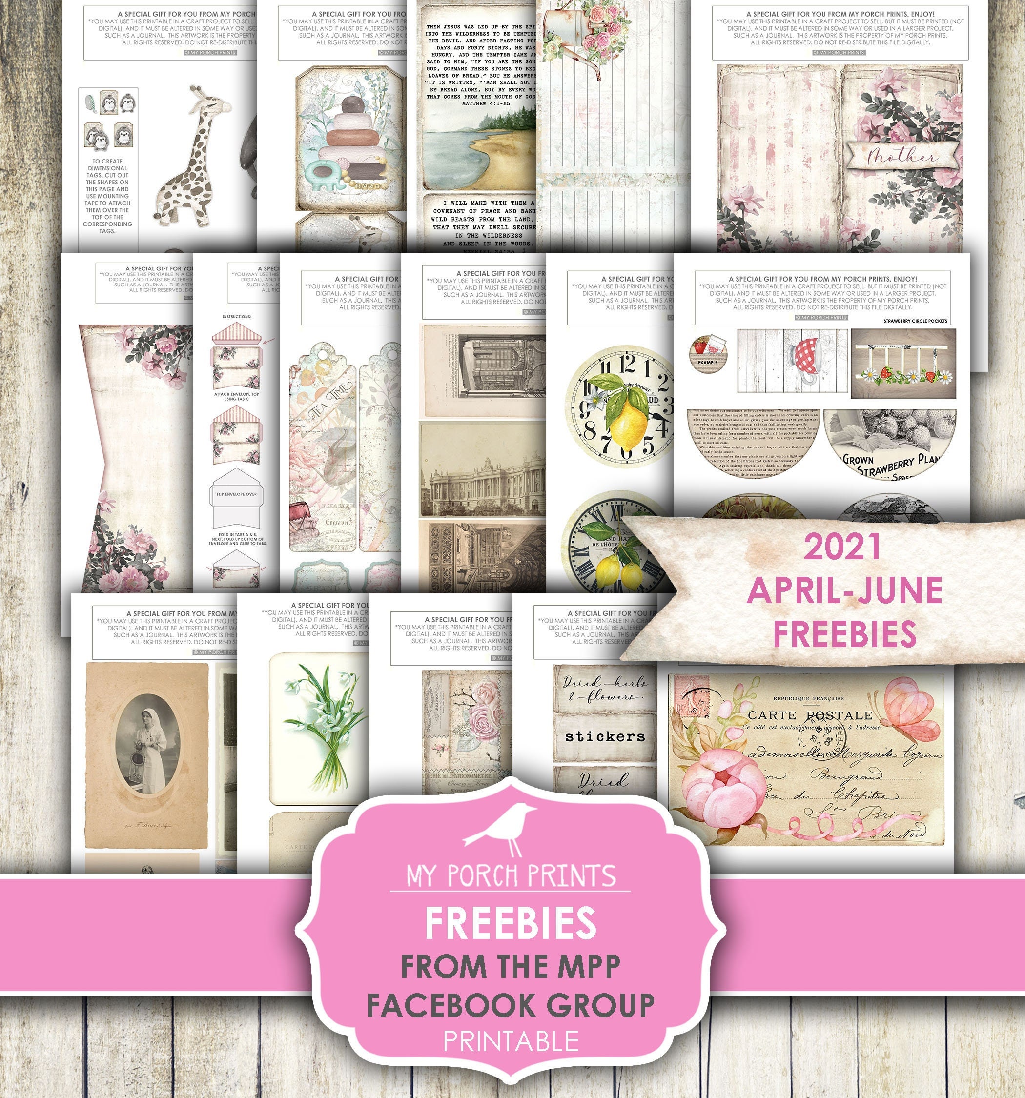 Junk Journal, Freebies, From, 2021, April-june, Facebook Group ...