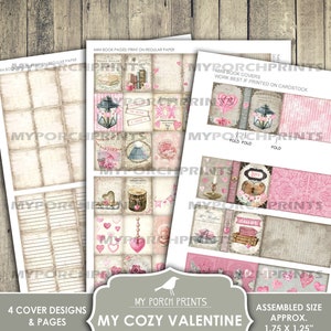 Valentine Mini Books, My Cozy, Junk Journal, Craft Kit, Box, Valentines ...