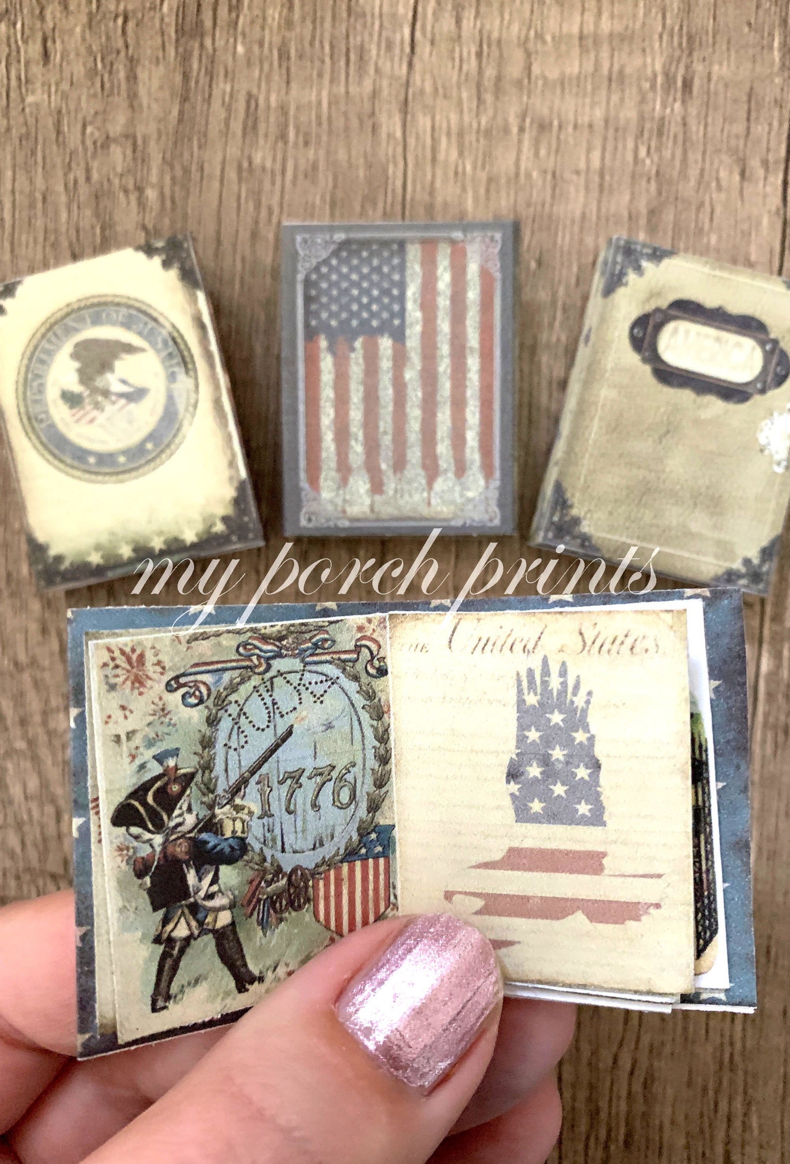 Mini Book, Patriotic, America, Junk Journal, USA, 4th of July ...