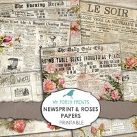 Newspaper Art - Etsy