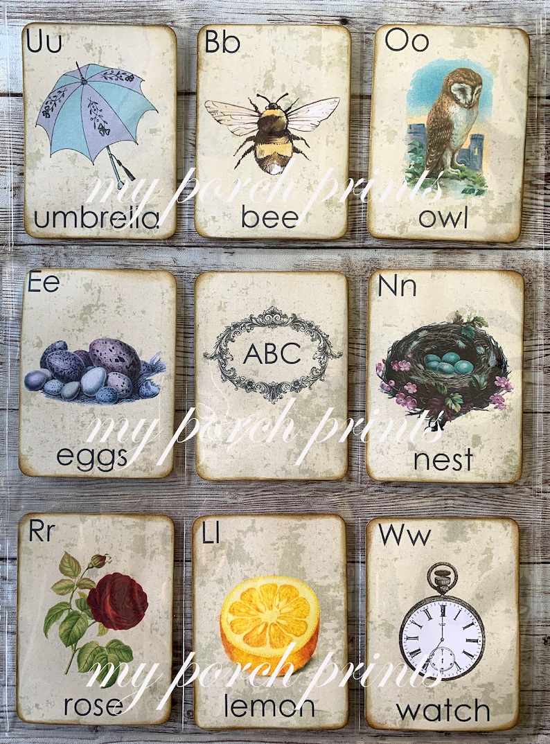 Flash Cards ABC Junk Journal Alphabet Letters | Etsy Canada