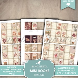 Mini Books, Autumn, Blush, Vintage, Miniature, Fall, Book, Apple ...