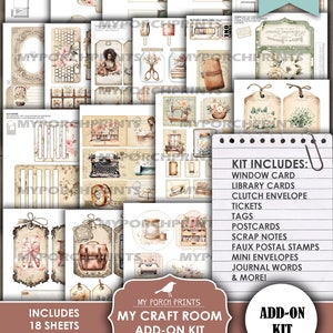 My Craft Room ADD ON Kit, Junk Journal, Home, Office, Supplies ...
