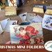 Christmas Mini File Folders, Scrapbook Kit, Junk Journal Kit, Notecards ...