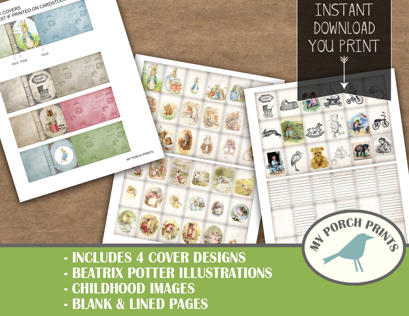 Beatrix Potter Mini Books Peter Rabbit Junk Journal Kit - Etsy