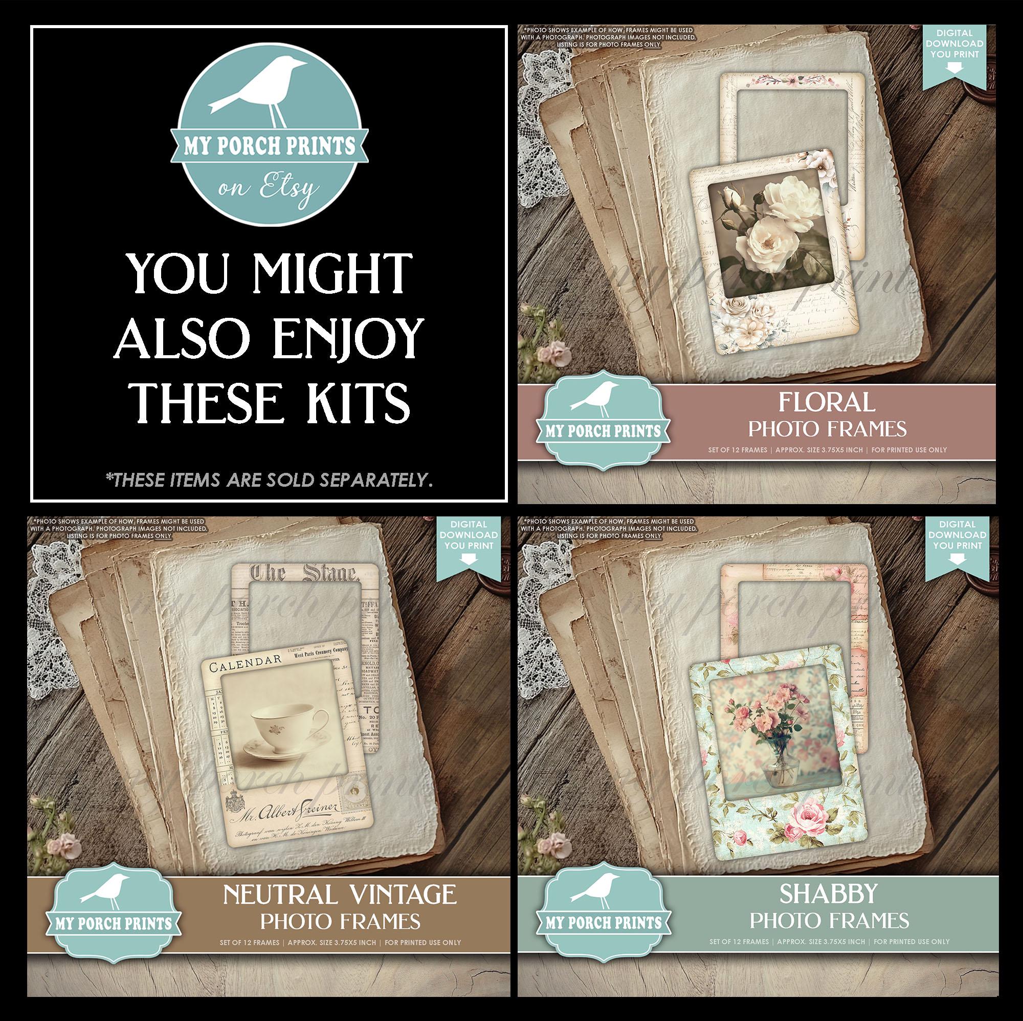 Shabby Photo Frames, Junk Journal, Photograph, Scrapbooking, Frame ...