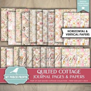 Quilted Cottage PAGES & PAPERS, Junk Journal Quilting Quilts Sewing ...