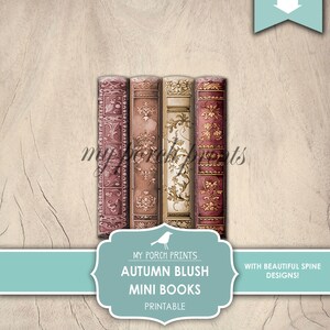 Mini Books, Autumn, Blush, Vintage, Miniature, Fall, Book, Apple ...