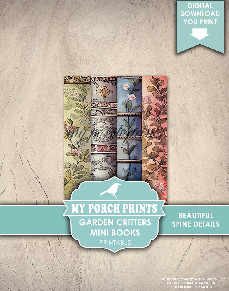 Garden Critters Mini Books, Junk Journal, Miniature, Woodland, Animals ...